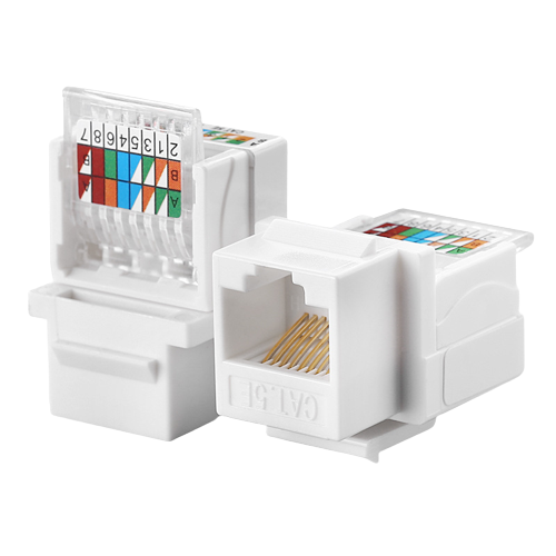 CAT5E/CAT6 RJ45 Ethernet Keystone Jacks 90° Unshield - Keystone Jacks ...