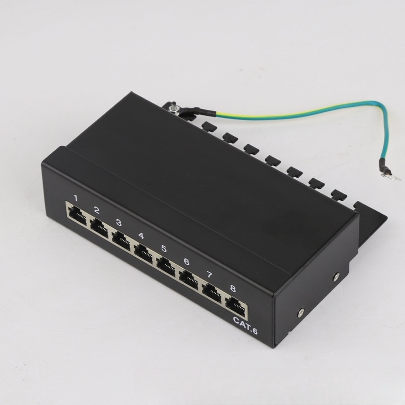 Cat6A FTP 8Port Patch Panel - Keystone Jacks Manufacturer in China